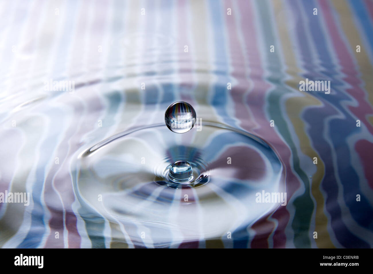 Falling drop of water Stock Photo - Alamy