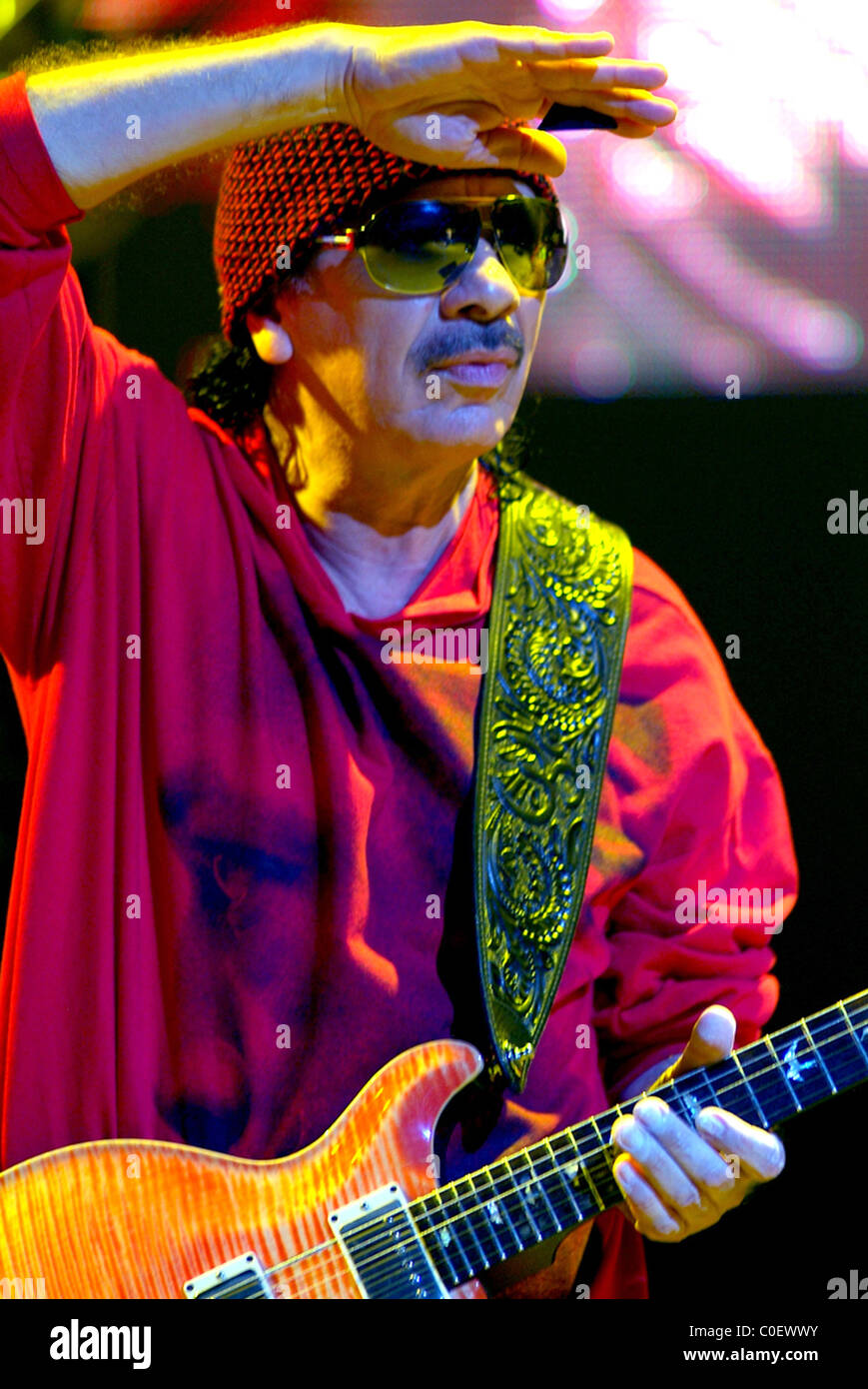 Carlos Santana performing live at the Hard Rock Hotel & Casino ...