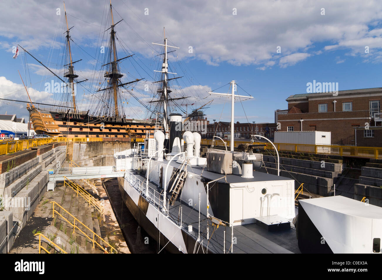 HMS Monitor M33 and HMS Victory Stock Photo - Alamy