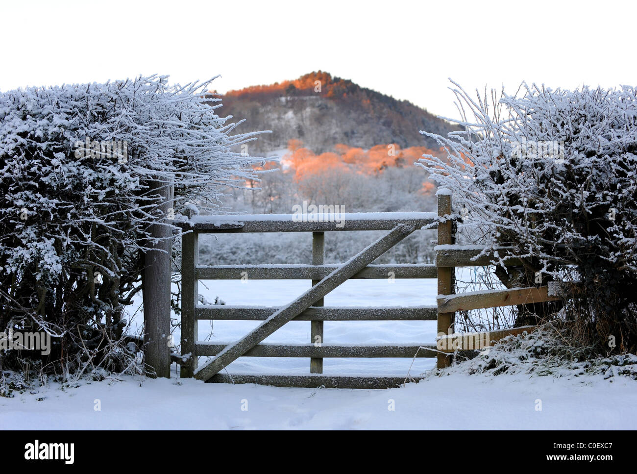 SNOW COVERED GATE HACKNESS SCARBOROUGH SCARBOROUGH NORTH YORKSHIRE ...