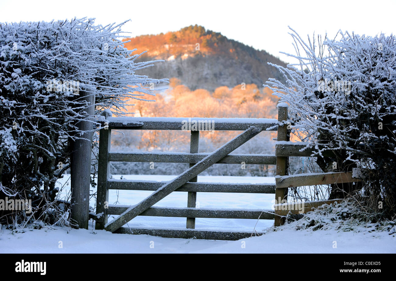 SNOW COVERED GATE HACKNESS SCARBOROUGH SCARBOROUGH NORTH YORKSHIRE ...