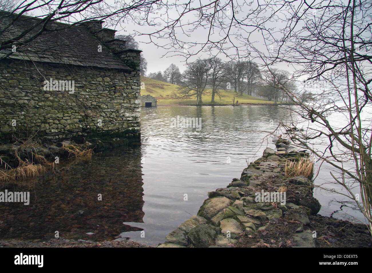 Boat house Windermere Stock Photo - Alamy