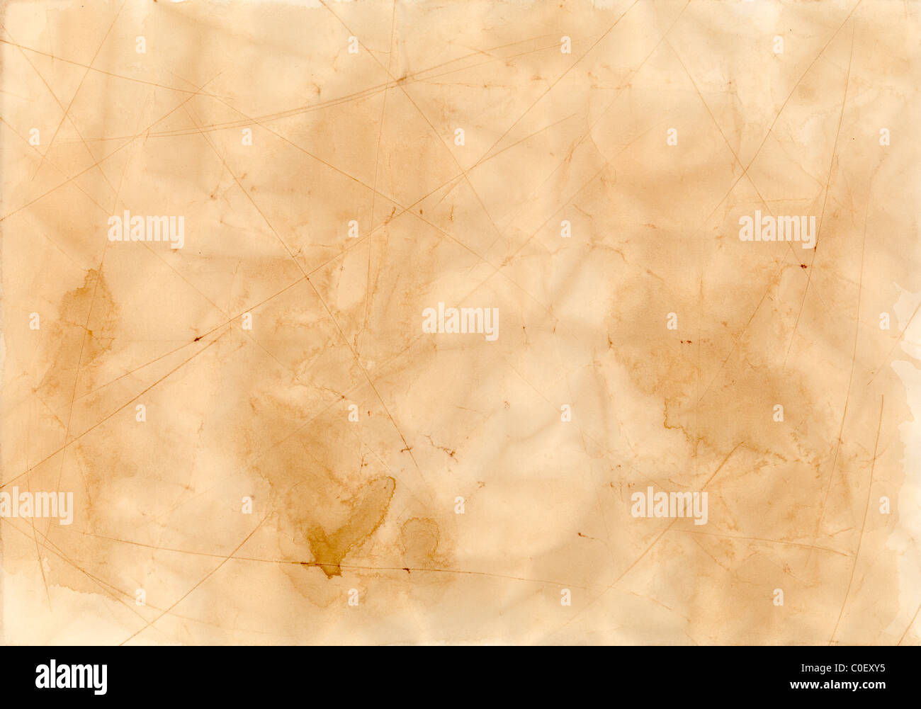 Texture - Paper - Stained, crumpled, scratched Stock Photo - Alamy