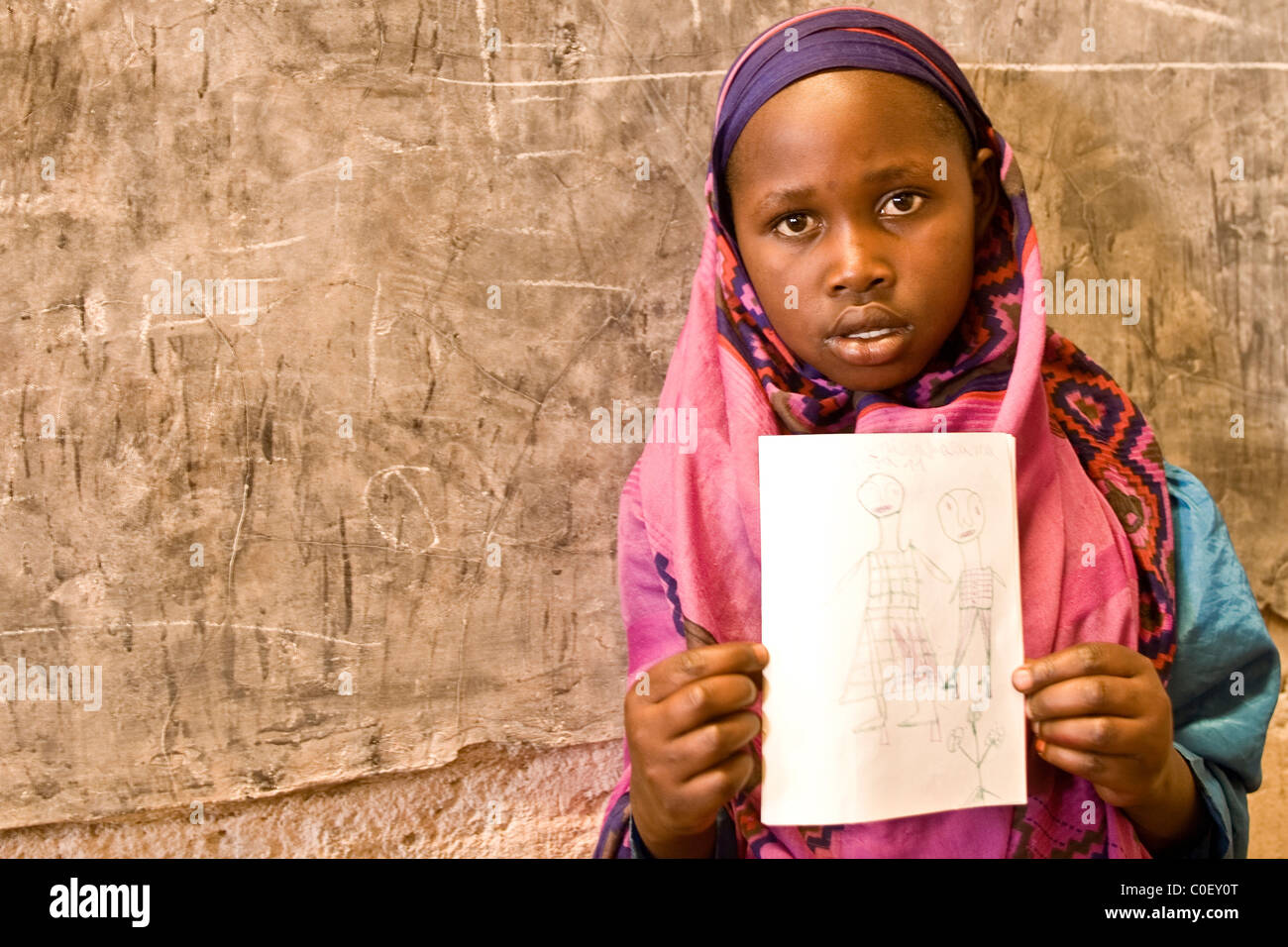 Young Rwandan student with her art work Stock Photo - Alamy