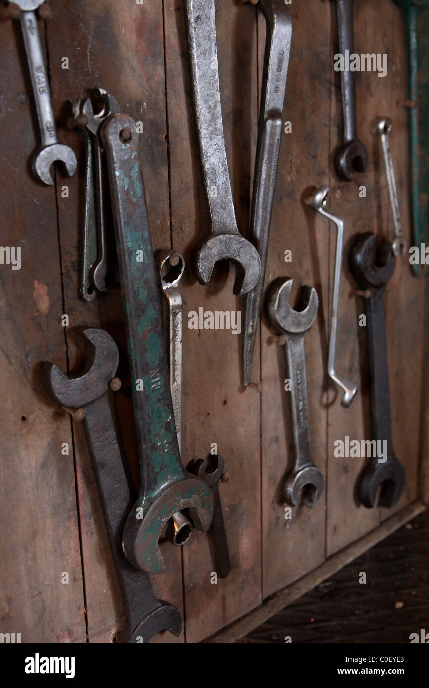 Spanners hanging on aboard Stock Photo - Alamy