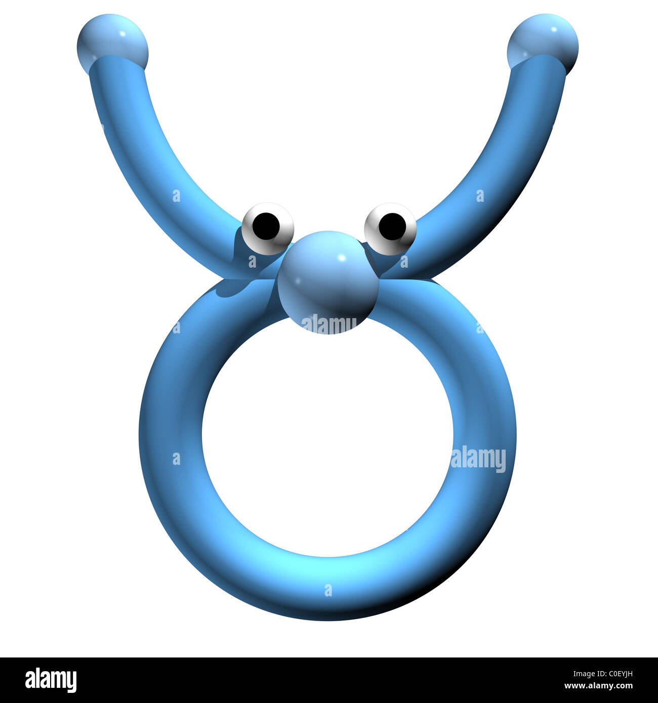 Man's dark blue zodiac signs, the front view, 3d, it is isolated ...