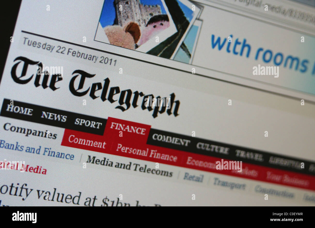 The Telegraph Website Newspaper Daily Stock Photo - Alamy