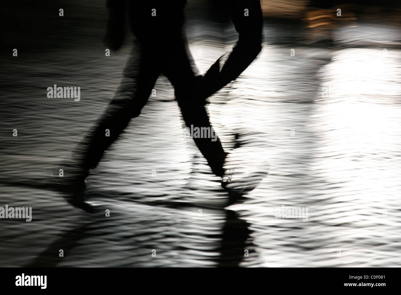 people walking in street at night Stock Photo - Alamy