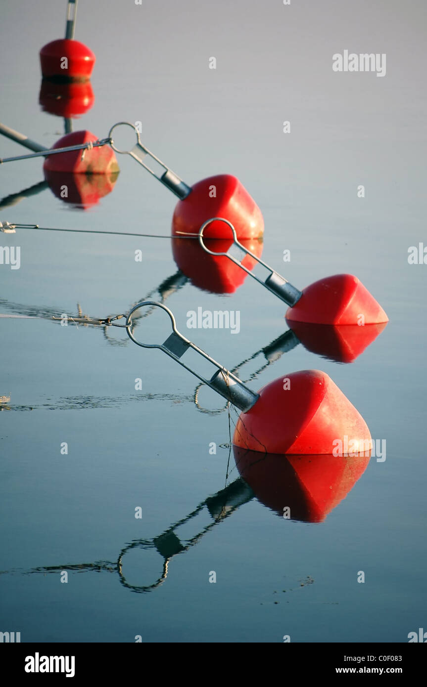red buoy in sea at habor Stock Photo - Alamy