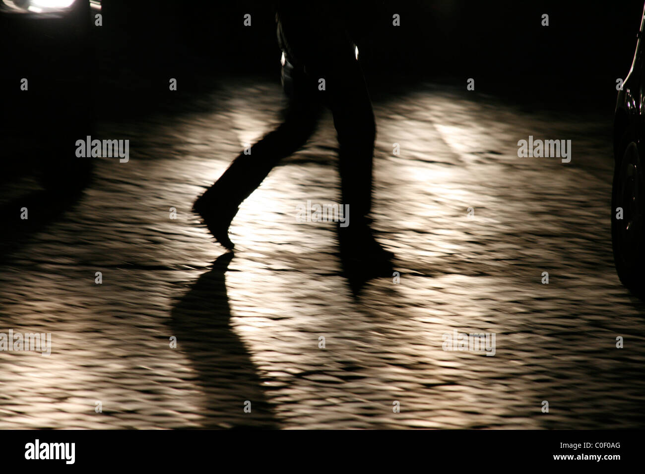 people walking in street at night Stock Photo - Alamy