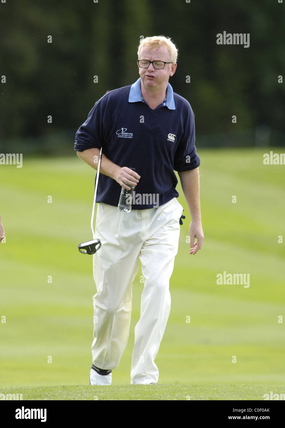 Celebrity playing golf, Chris Evans Stock Photo - Alamy