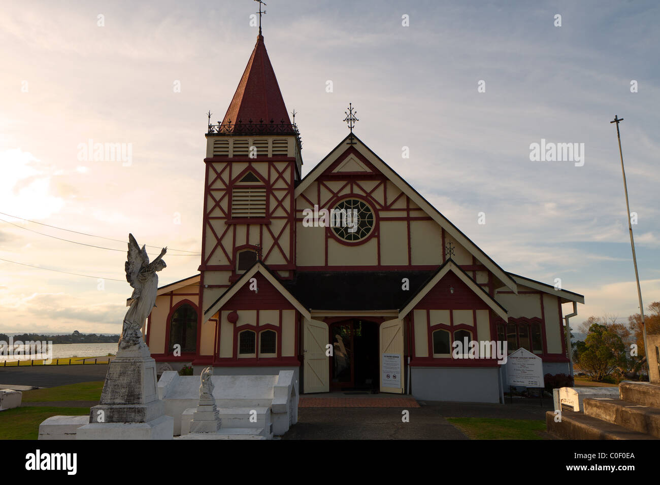 Rotorua church maori village hi-res stock photography and images - Alamy