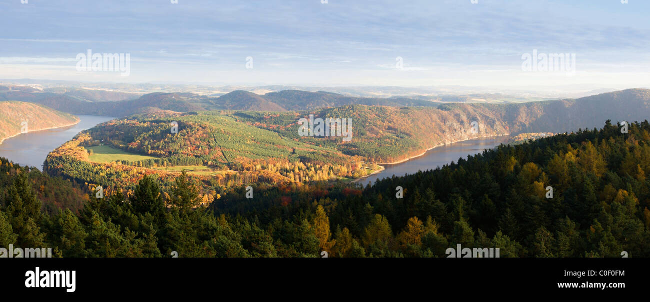 Panoramic view of dam Slapy, Europe, Czech Republic Stock Photo - Alamy