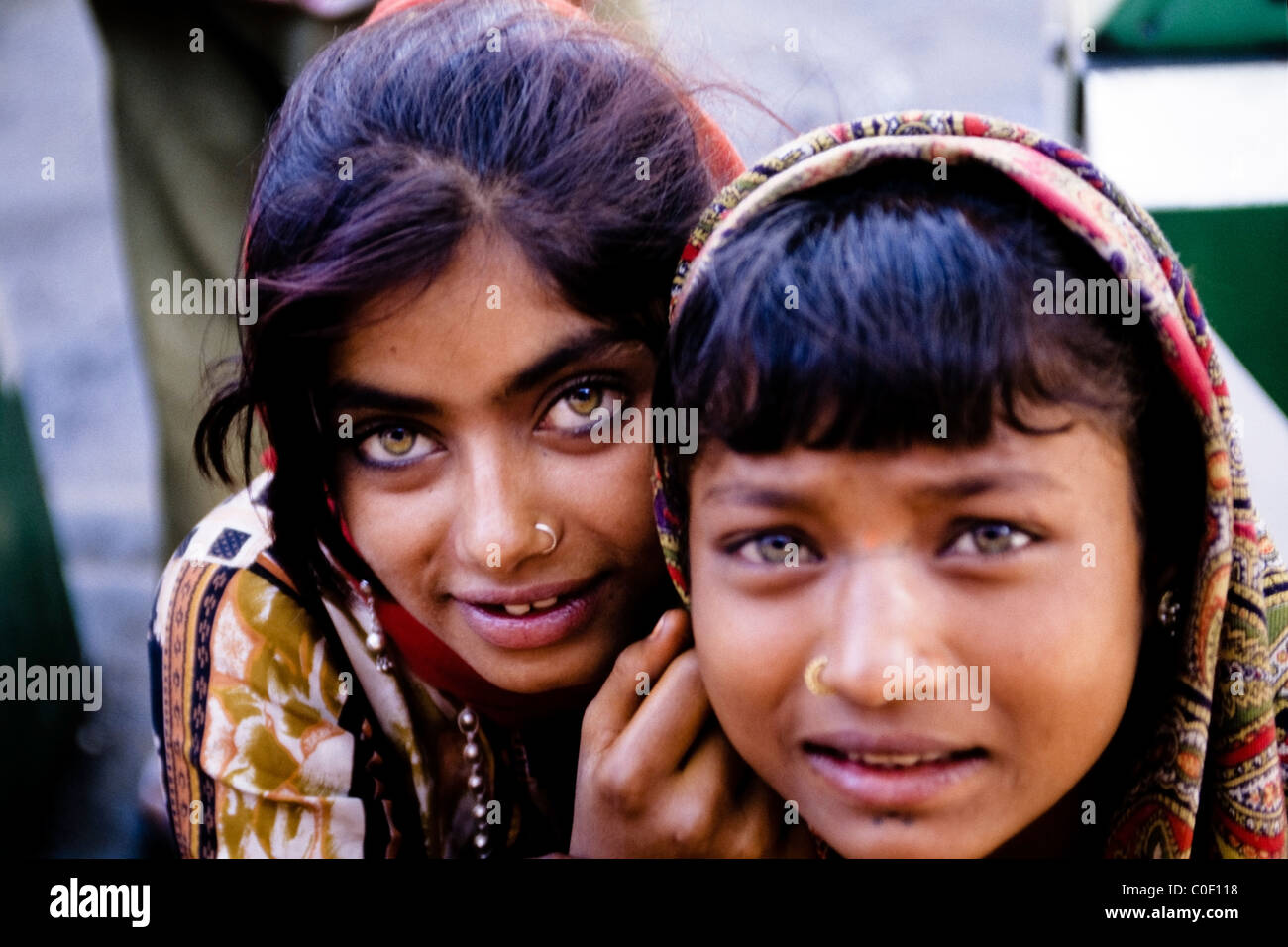 Local girls outside a bus stop Stock Photo - Alamy
