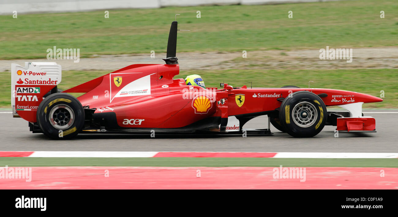 brazilian Formula One driver Felipe Massa in the Ferrari F150th race ...
