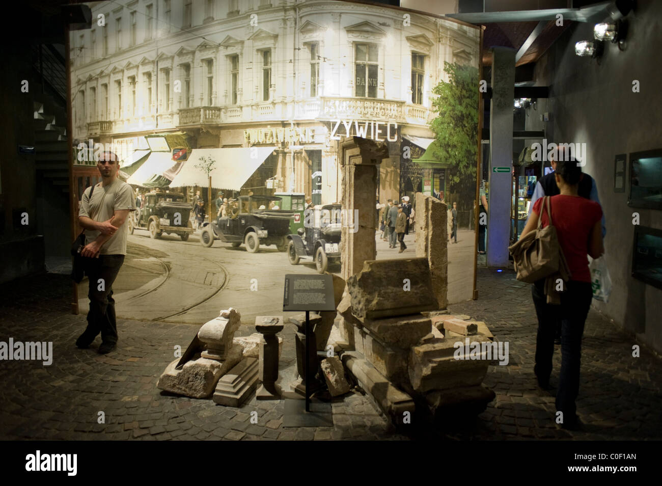 Inside the Warsaw Rising Museum, housed in a red brick power station ...