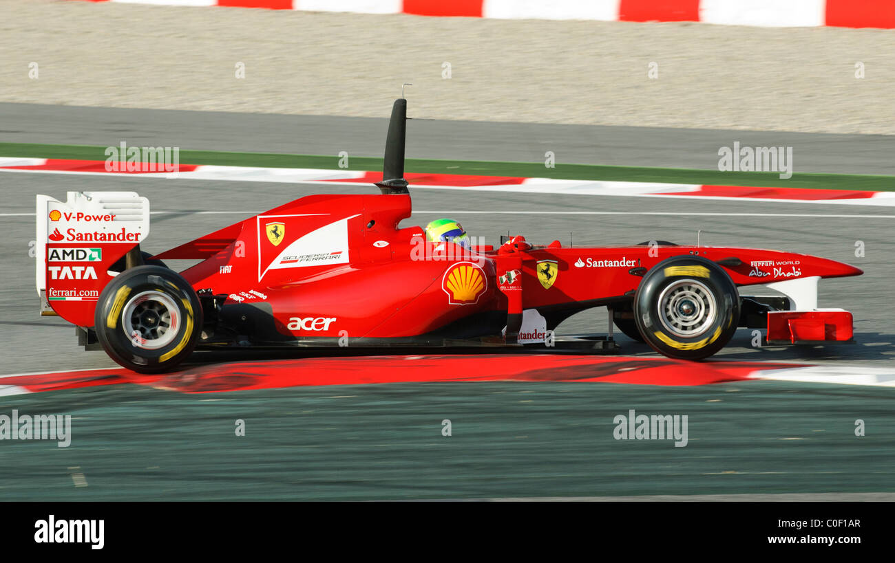 brazilian Formula One driver Felipe Massa in the Ferrari F150th race ...
