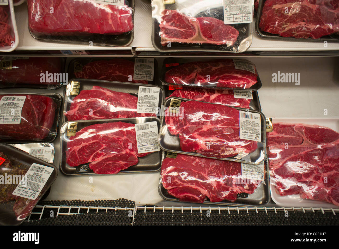 The meat department of a supermarket in New York Stock Photo - Alamy