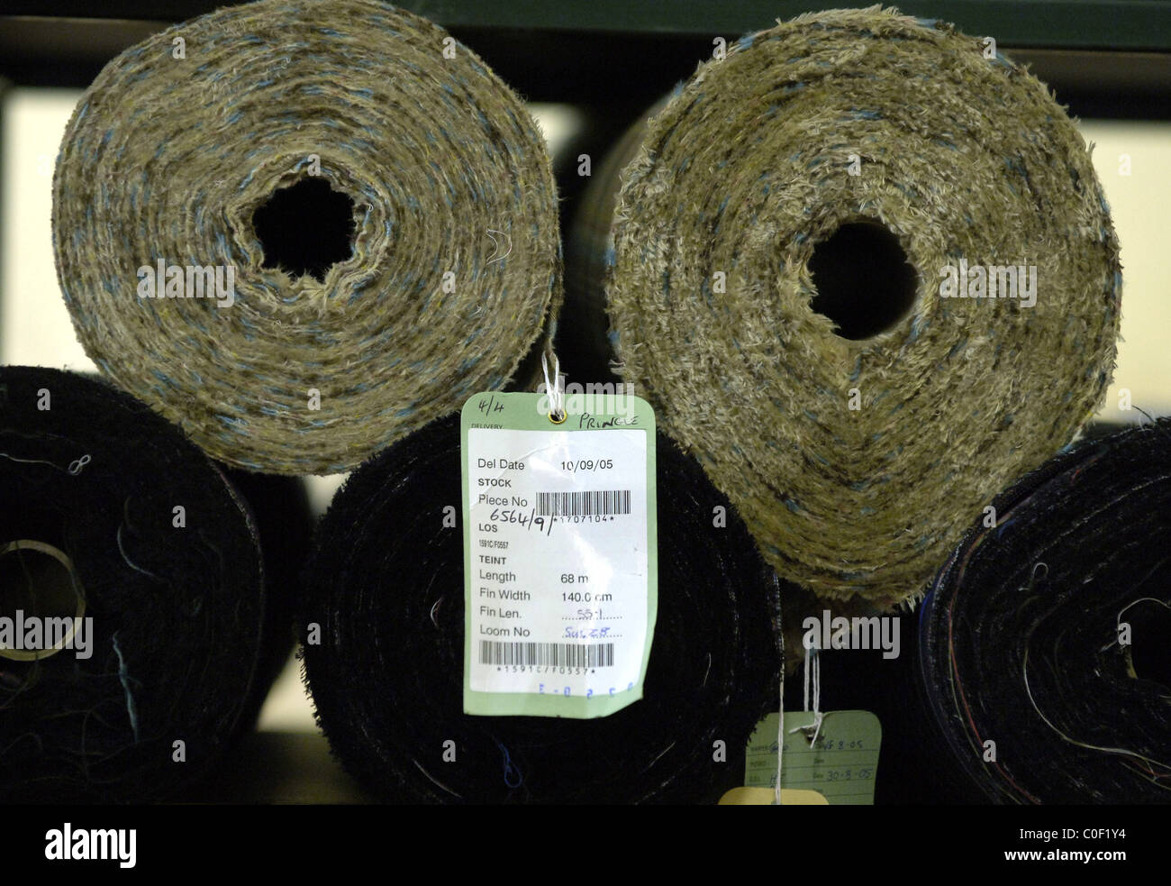 Lochcarron of Scotland factory in Selkirk, tartan being checked Stock ...