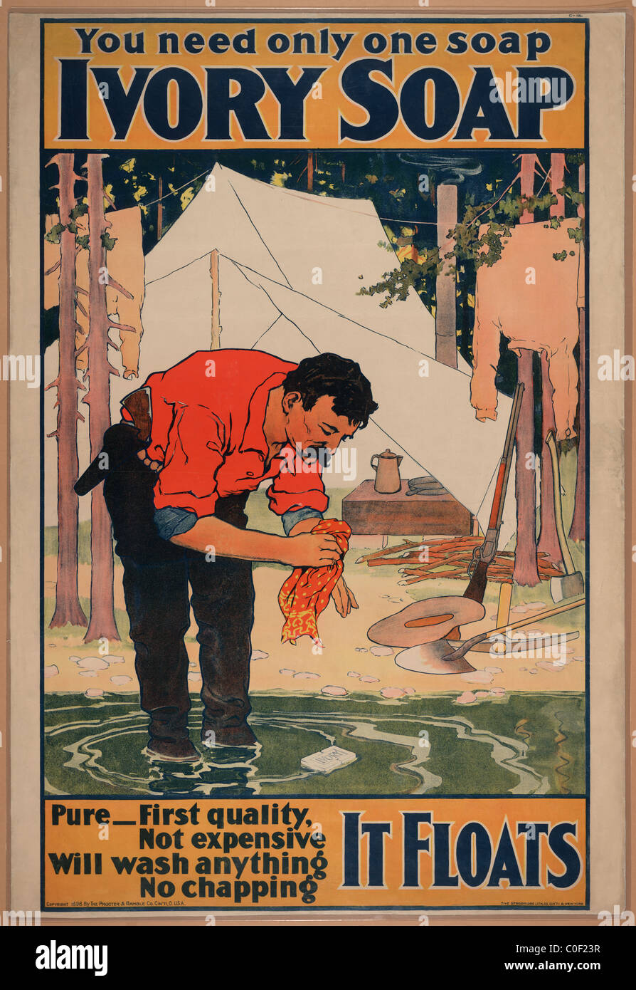 You need only one soap -- Ivory soap / The Strobridge Lith Co, Cin'ti ...