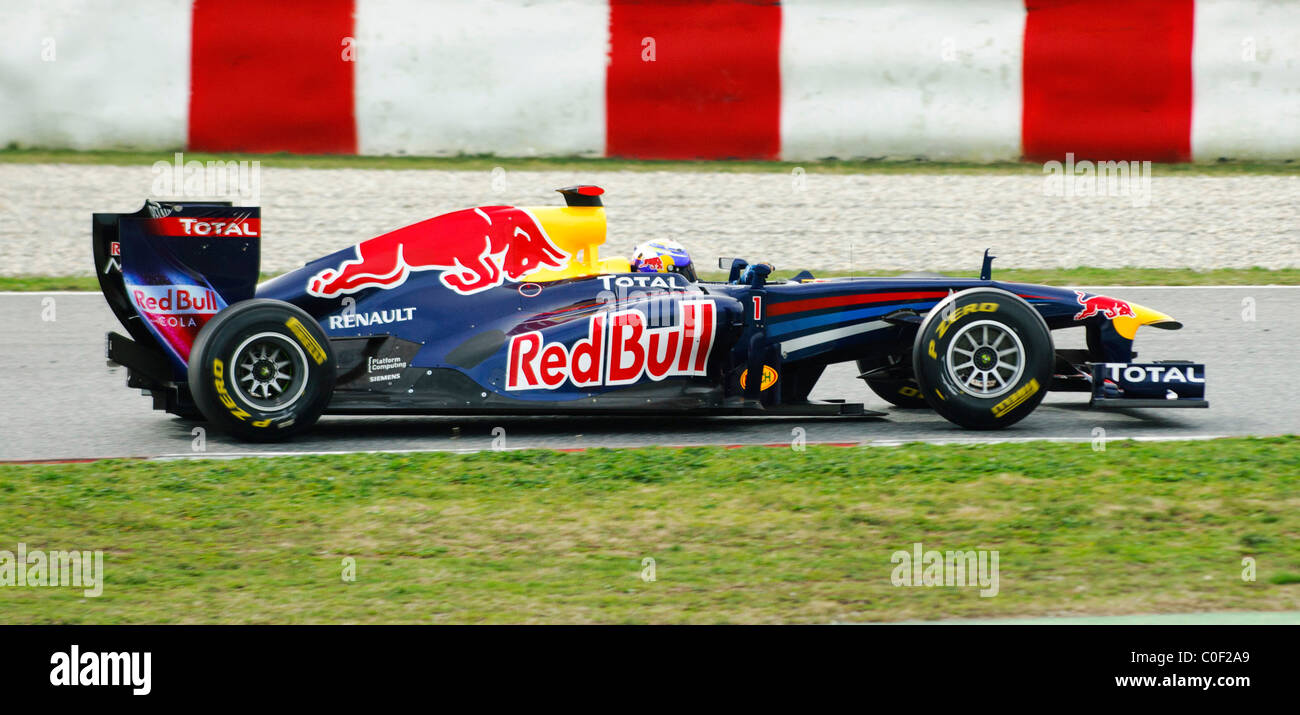 german Formula One driver Sebastian Vettel in the Red Bull Racin RB7 ...