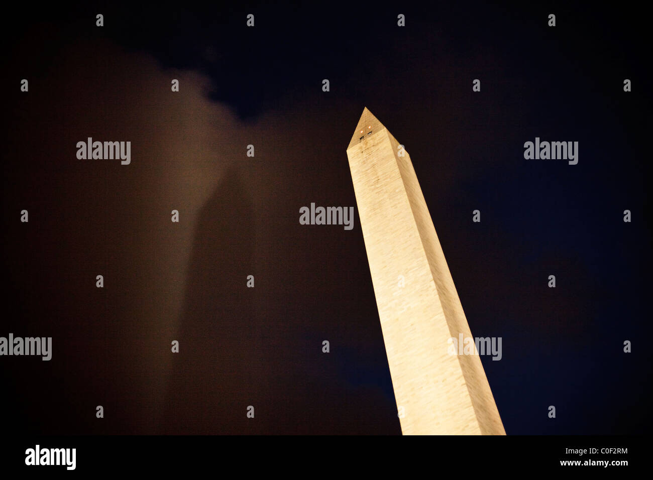 Washington Monument and its shadow Stock Photo - Alamy