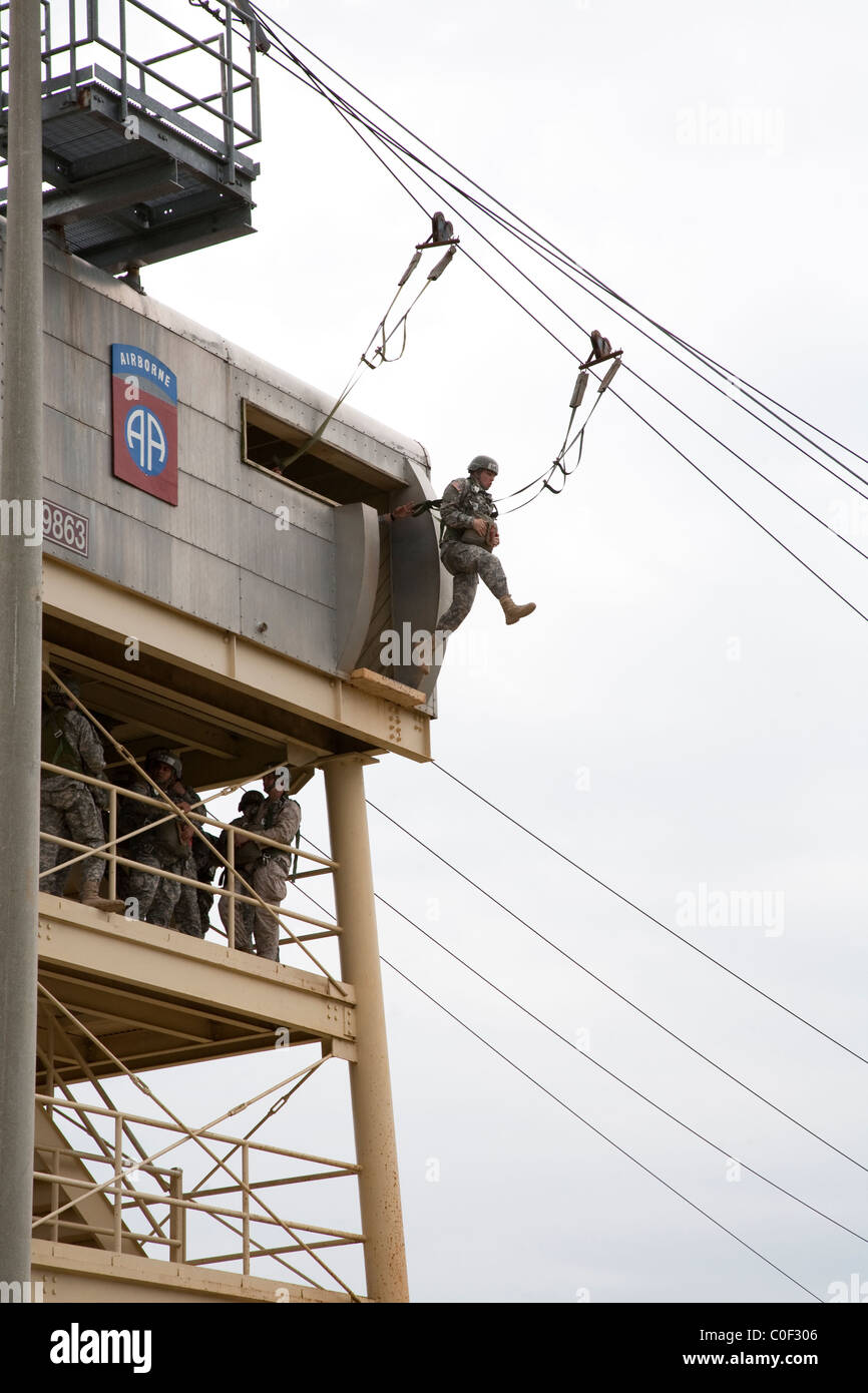 Soldiers participate in airborne training at Fort Benning in Columbus ...