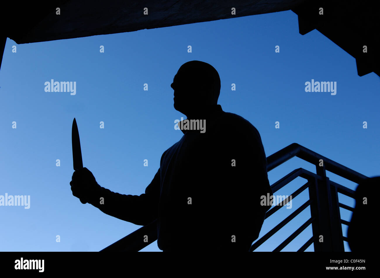man with large knife Stock Photo - Alamy