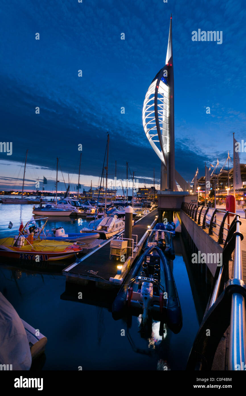 The Spinnaker Tower at sunset Stock Photo - Alamy