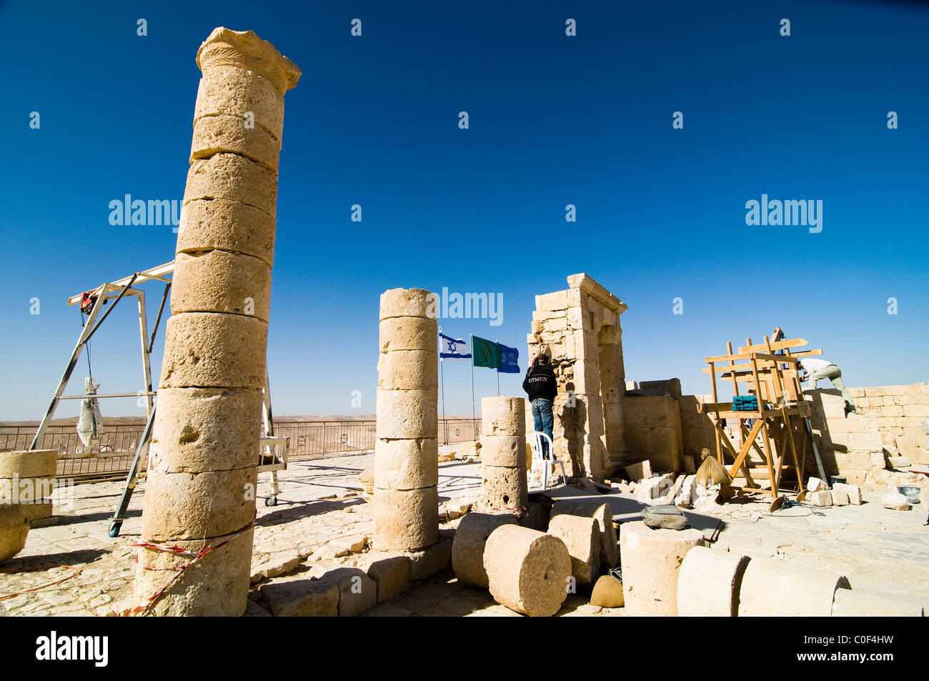 The Avdat archeological park in the Negev desert in Israel Stock Photo ...