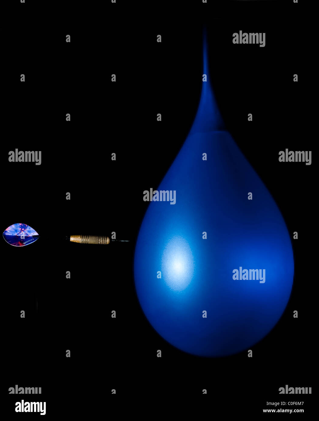 One image of a sequence showing high speed flash photography using a ...