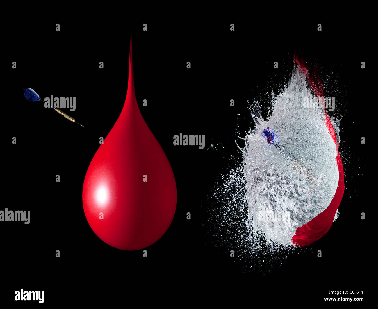 An image using high speed flash photography showing the sequence of ...