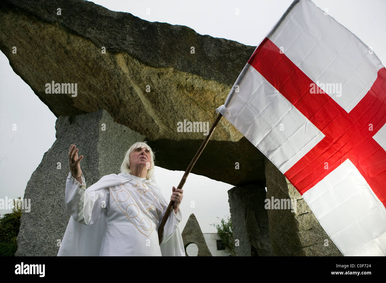 Cornish Druid Ed Prynn 'praying' for England football success at his ...