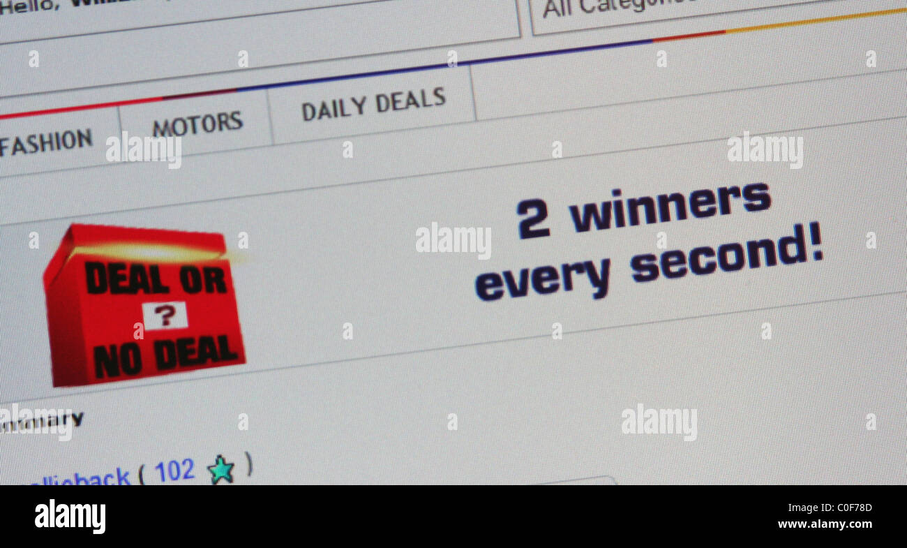 Deal or No Deal Website Advert Stock Photo - Alamy