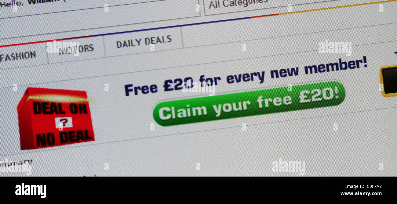 Deal or No Deal Website Advert Stock Photo - Alamy
