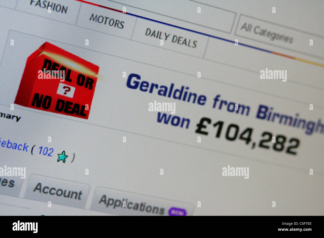 Deal or No Deal Banner Advert Stock Photo - Alamy