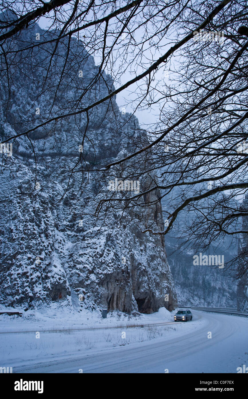 Winter scene, Gorge Vratzata/Vratsata, Natural phenomenon, ravine ...