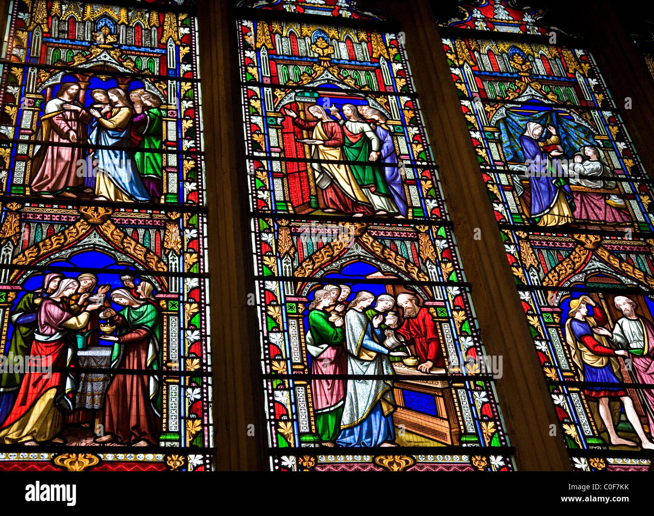 Ely Cathedral Stained Glass Window Stock Photo - Alamy