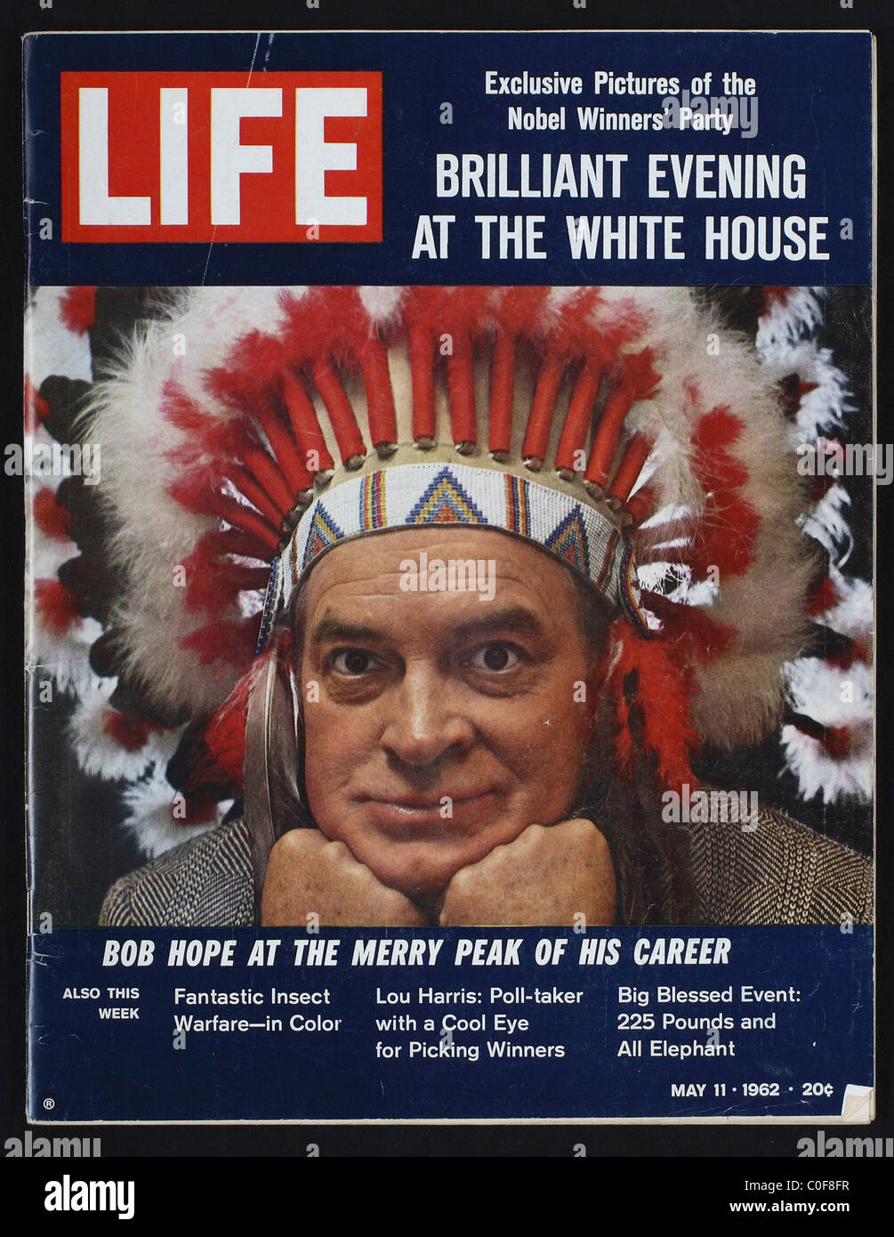 Life Magazine 5/11/1962 showing Bob Hope wearing headress * LATE HOPE'S ...