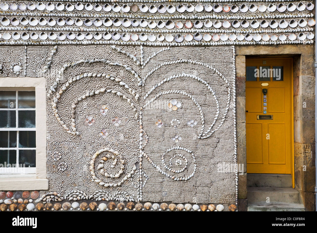 House Decorated with Sea Shells Anstruther Fife Scotland Stock Photo ...