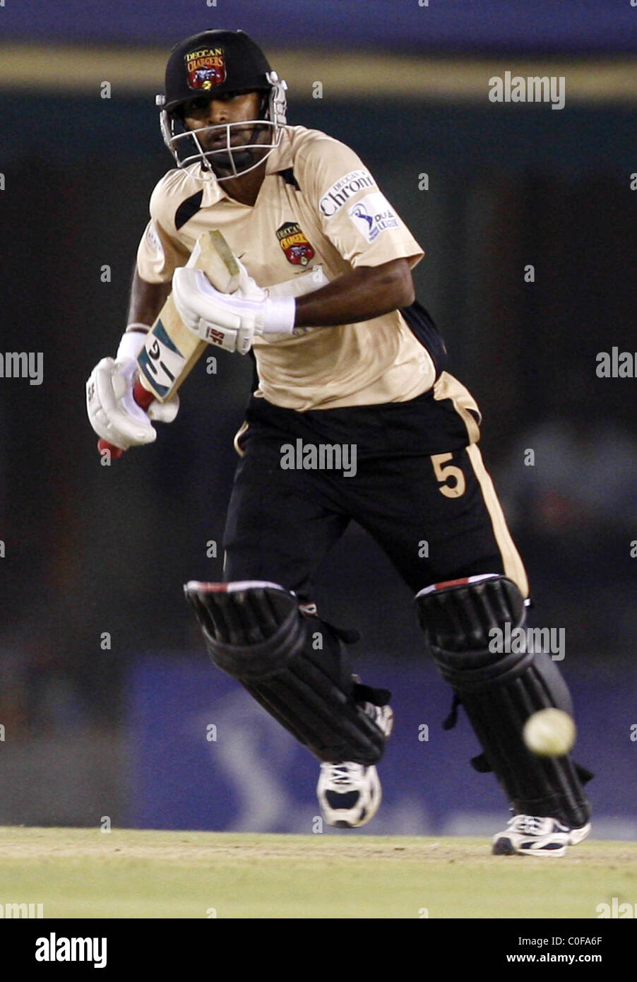 Chamara Silva of Deccan Chargers Kings XI Punjab versus Deccan Chargers ...