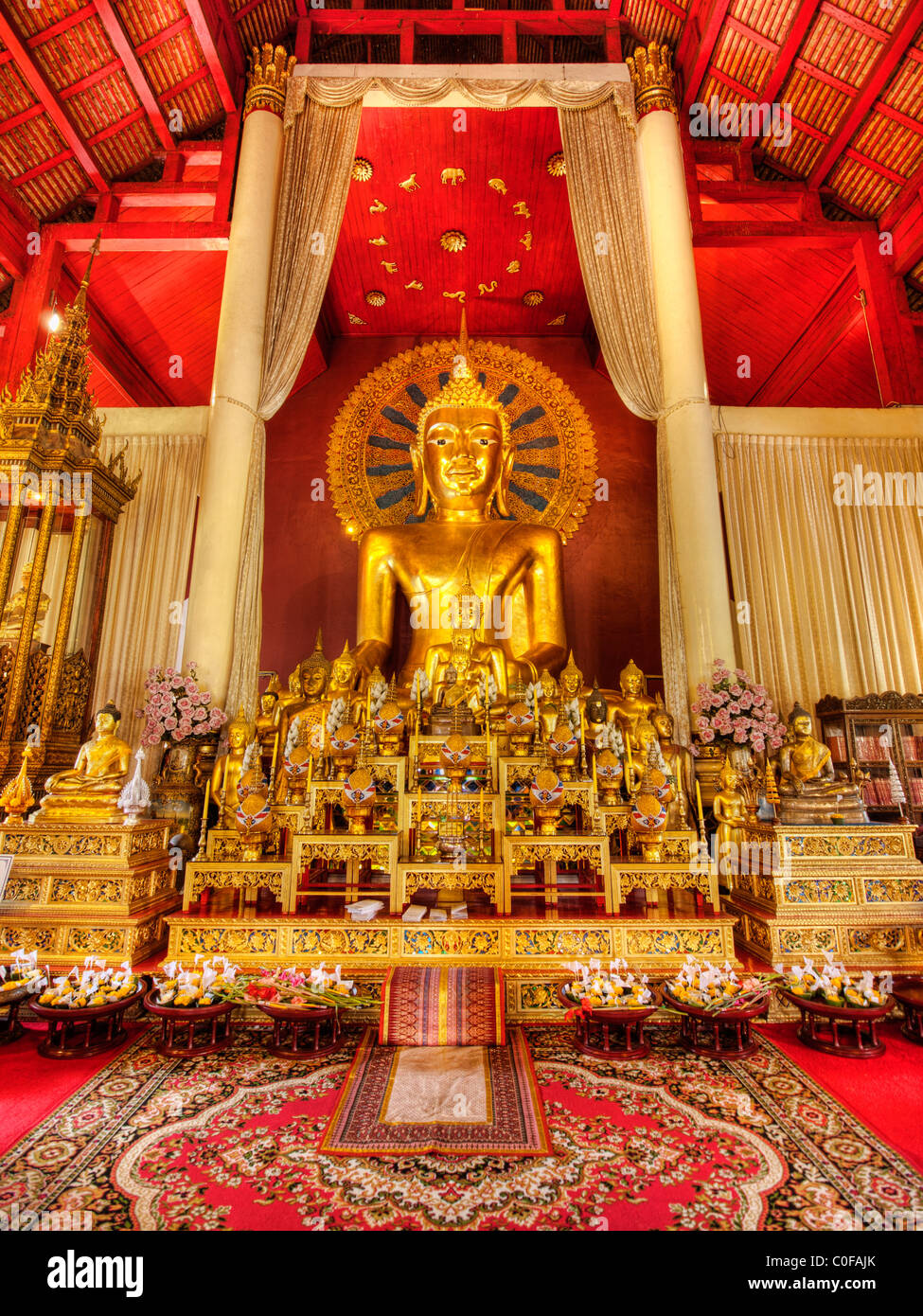 Temple interior in Thailand Stock Photo - Alamy