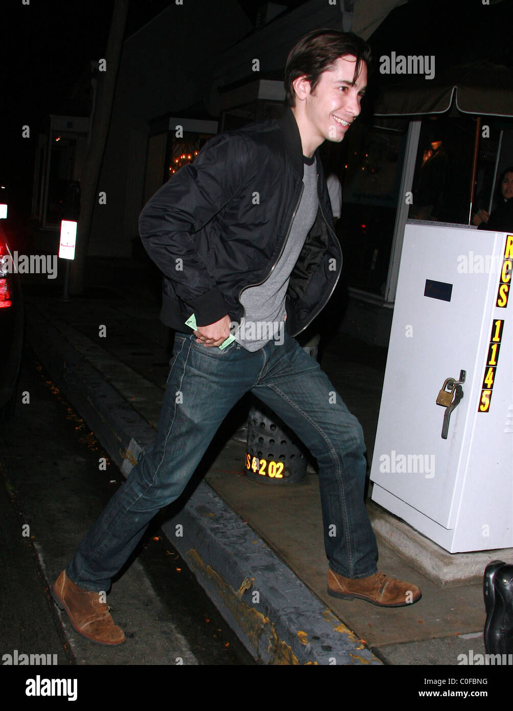 Justin Long arriving at the Villa Lounge nightclub Los Angeles ...