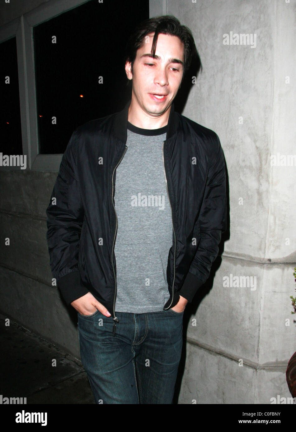 Justin Long arriving at the Villa Lounge nightclub Los Angeles ...
