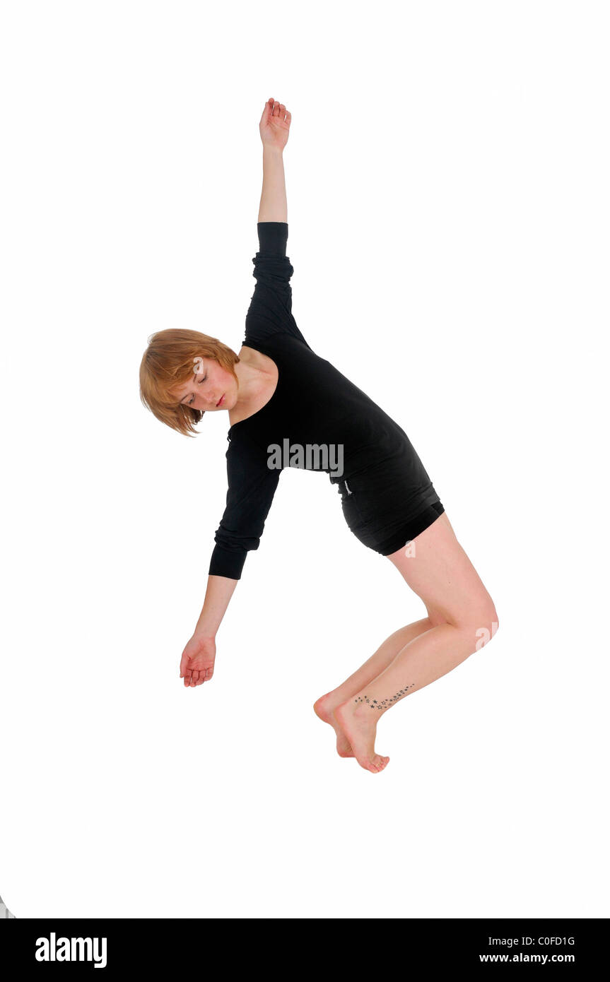 Female Contemporary Dancer On white Background Stock Photo - Alamy