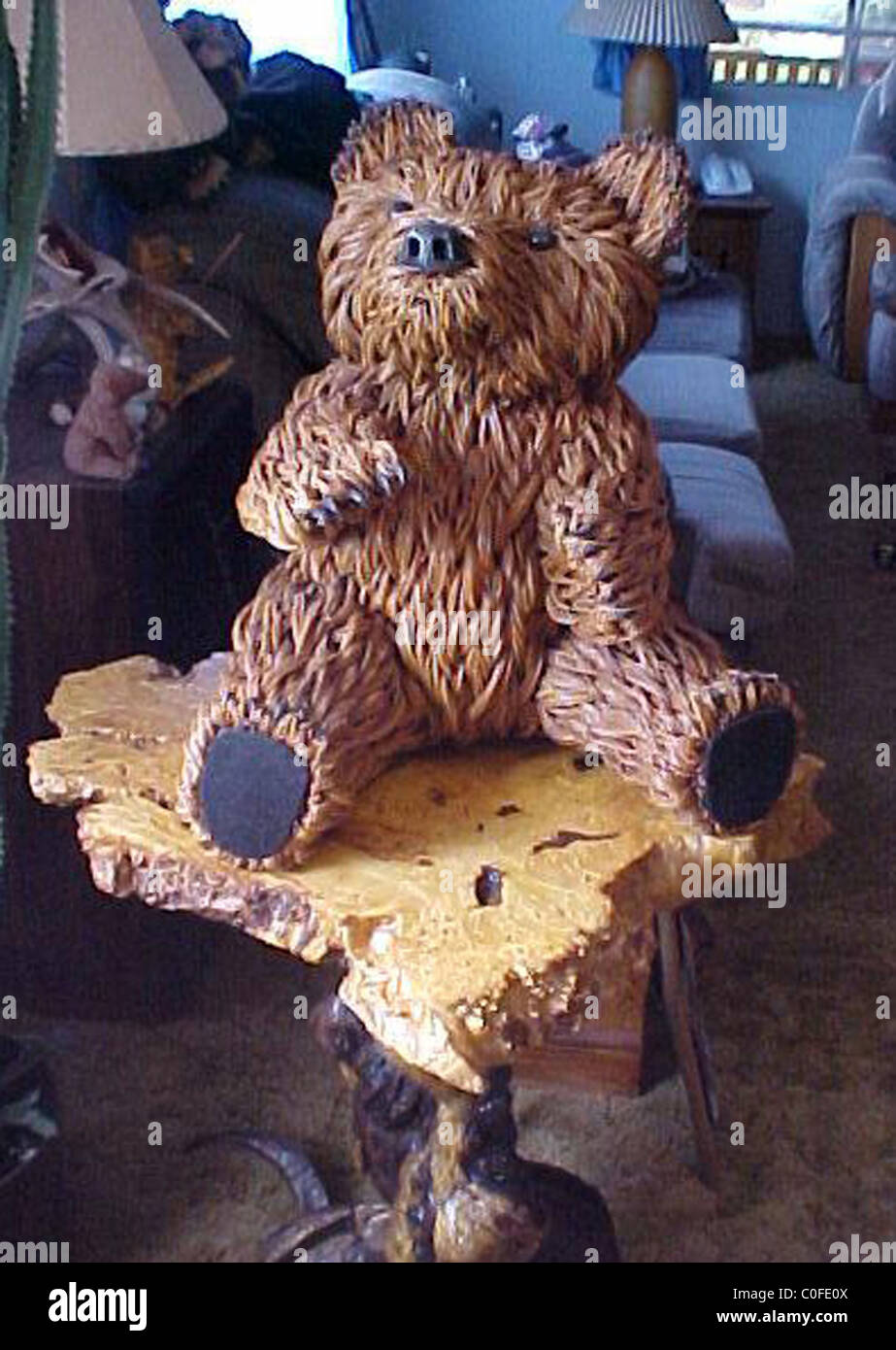 PINE BEAR This life-sized bear has been hand-crafted using pine needles ...