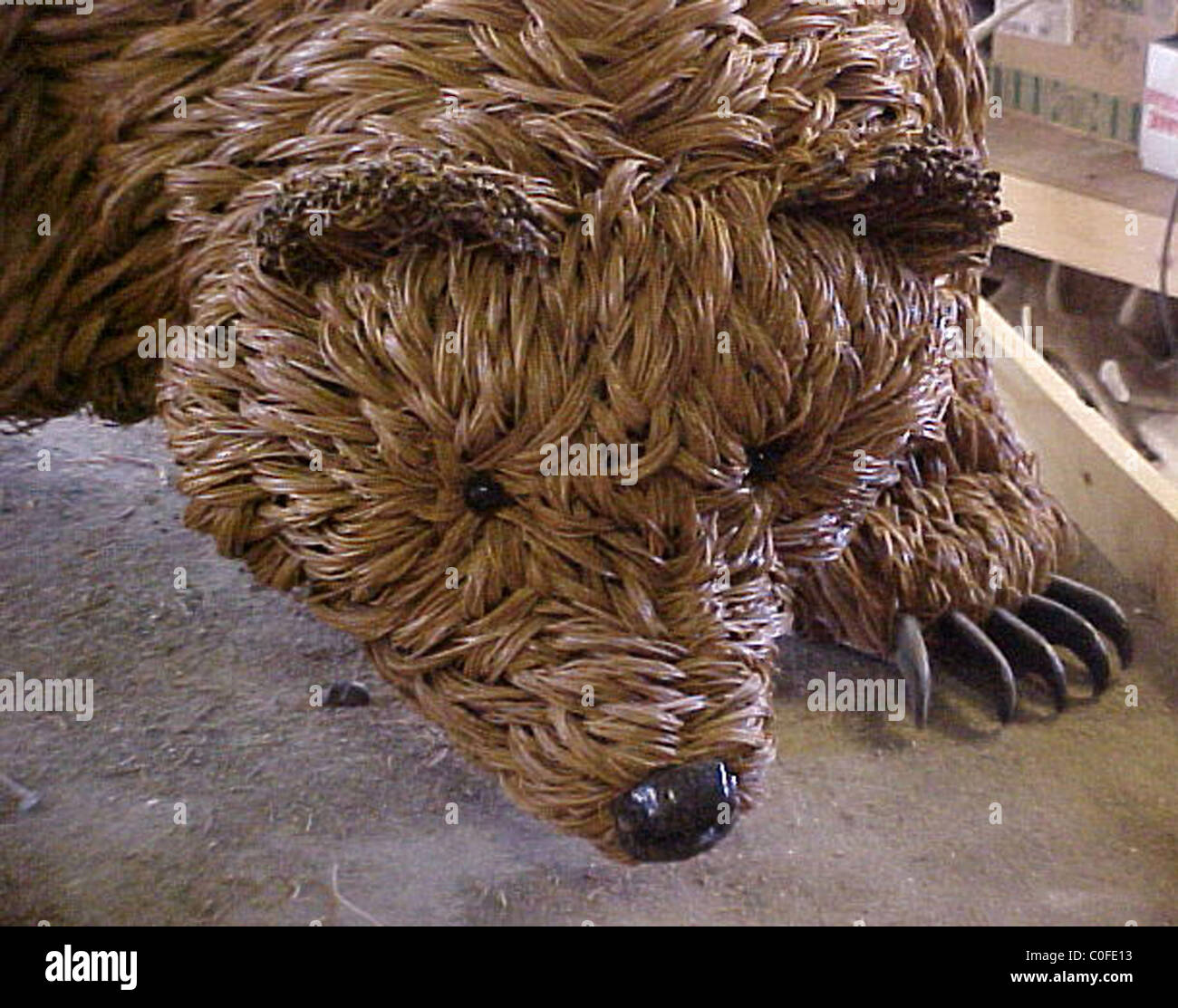 PINE BEAR This life-sized bear has been hand-crafted using pine needles ...