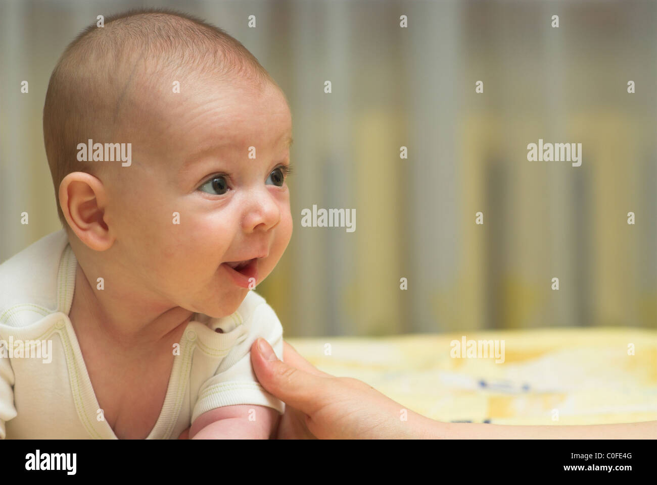 Little baby is looking to the right Stock Photo - Alamy