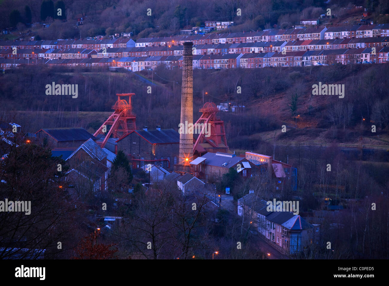 Pit coal mine mining pit head rhondda heritage park hi-res stock ...
