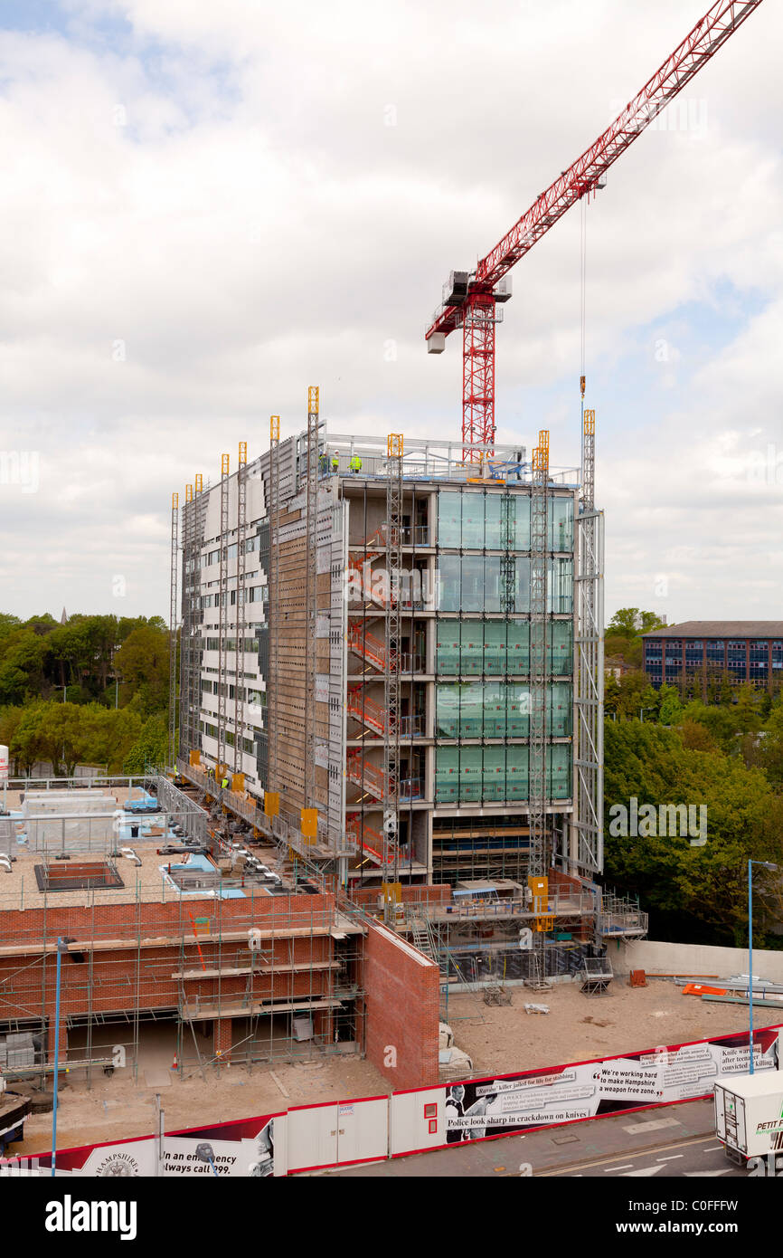 Crane lifting on construction site in UK Stock Photo - Alamy